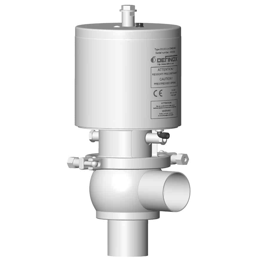 Vanne à clapet simple étanchéité à membrane DCX3 - Definox