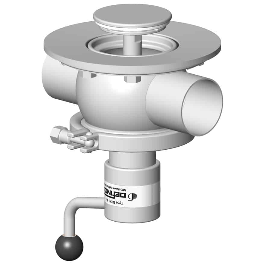 Vanne à clapet simple étanchéité DCX3 FC fond de cuve - Definox
